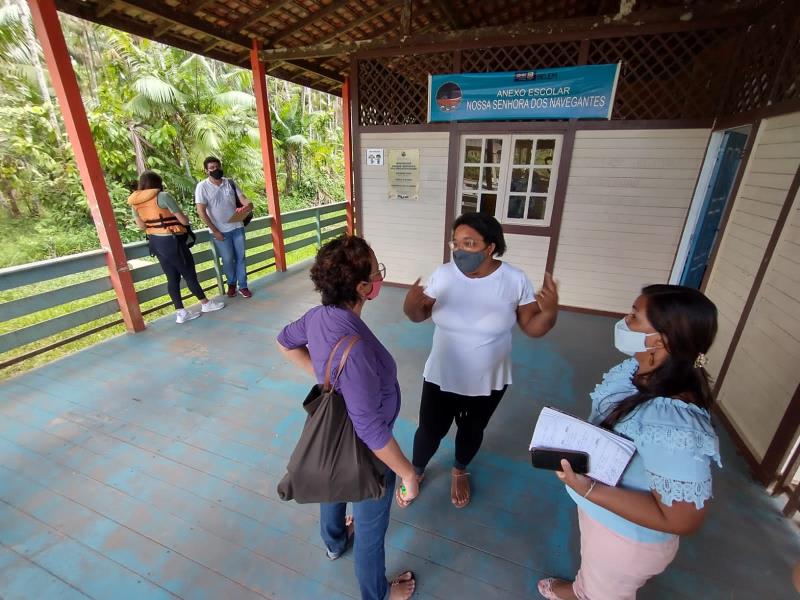 Semec visita escolas municipais da Ilha do Combu para deixá-las bem cuidadas - REDEPARÁ