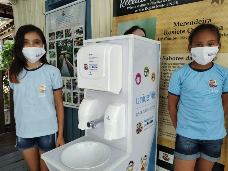 Semec entrega kits Covid-19 e chips em escolas da Ilha Grande e Combu - REDEPARÁ